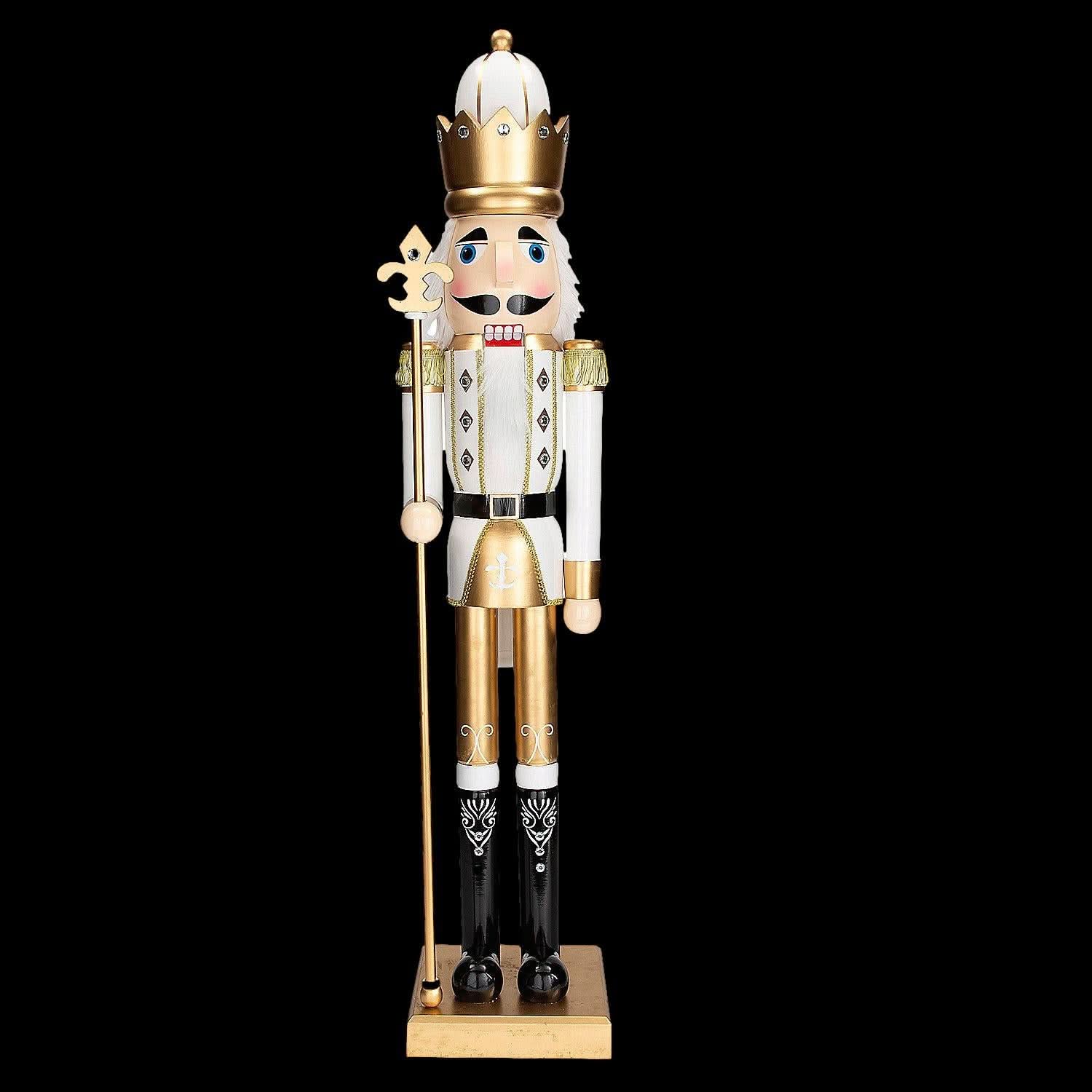 5 Ft. Giant Classic Gold Wood Holiday Nutcracker with Scepter – The ...