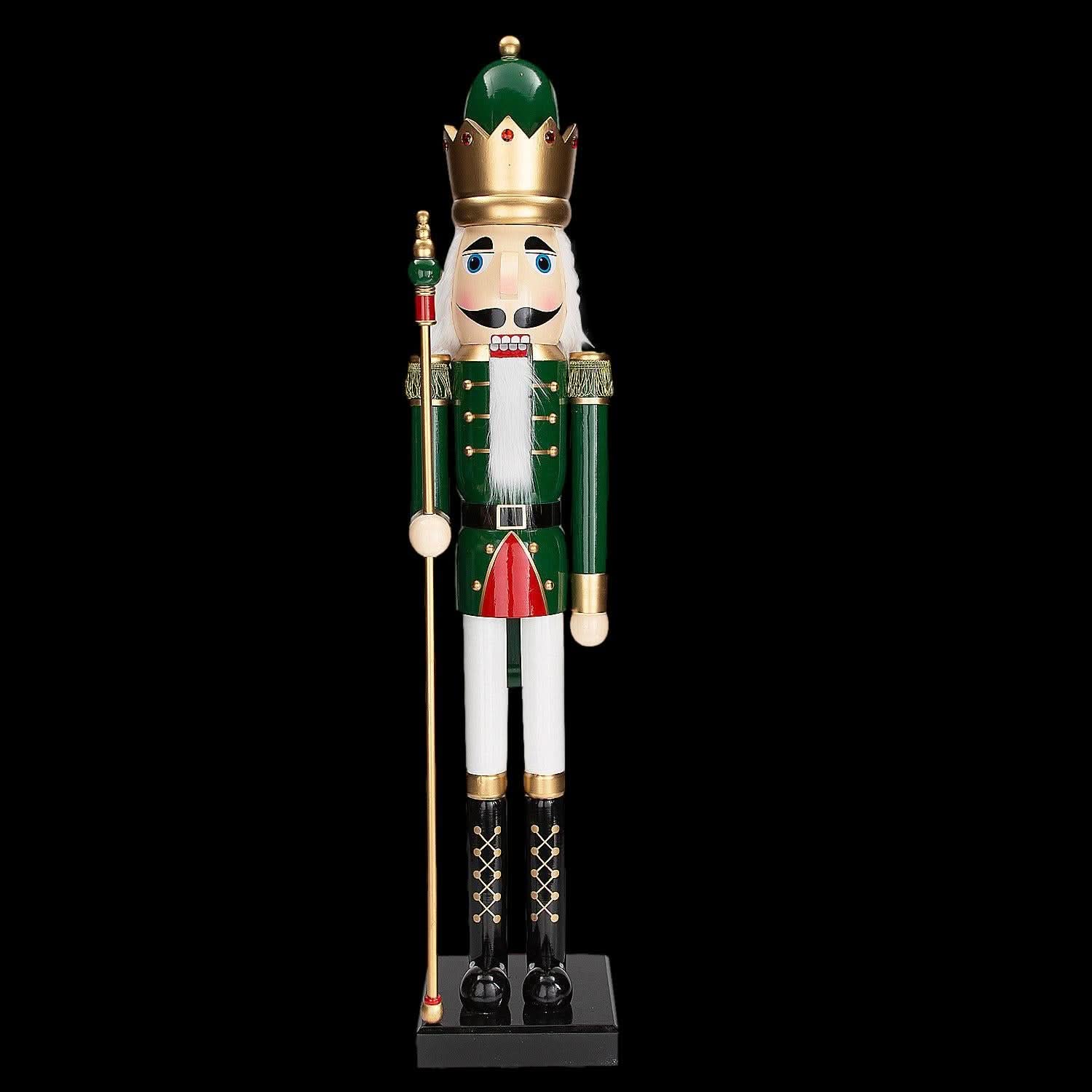 5 Ft. Giant Classic Green Wood Holiday Nutcracker with Scepter – The ...