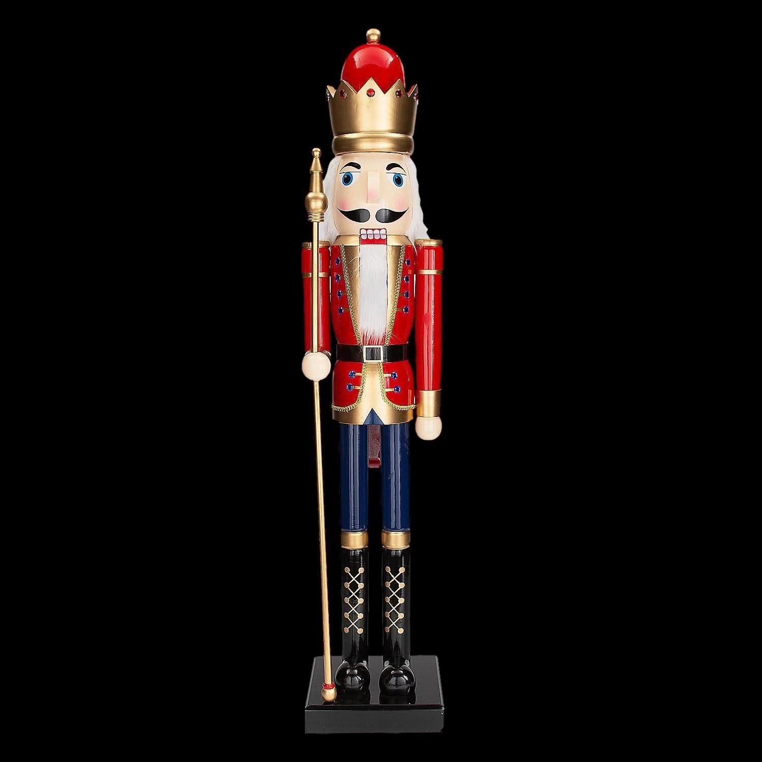 5 Ft. Giant Classic Red Wood Holiday Nutcracker with Scepter – The ...
