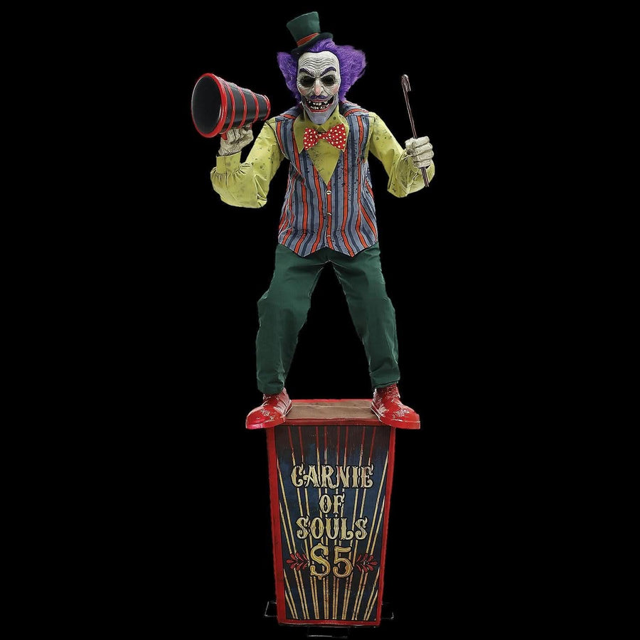 6" Carnival Barker Electric Animated Halloween Prop – The Horror Dome