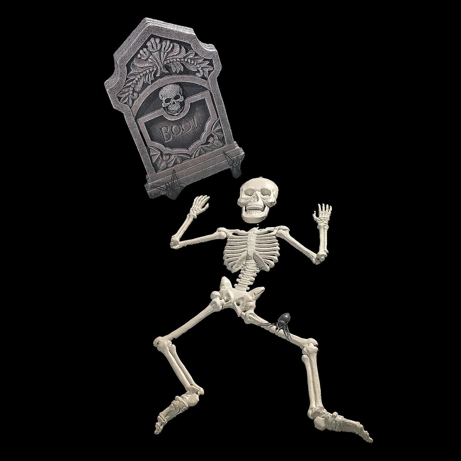 Boo! Tombstone & Skeleton Graveyard Halloween Decorations Set – The ...