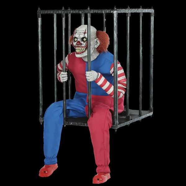 Animated Caged Clown Walk Around - Animated Halloween Prop for Spooky ...