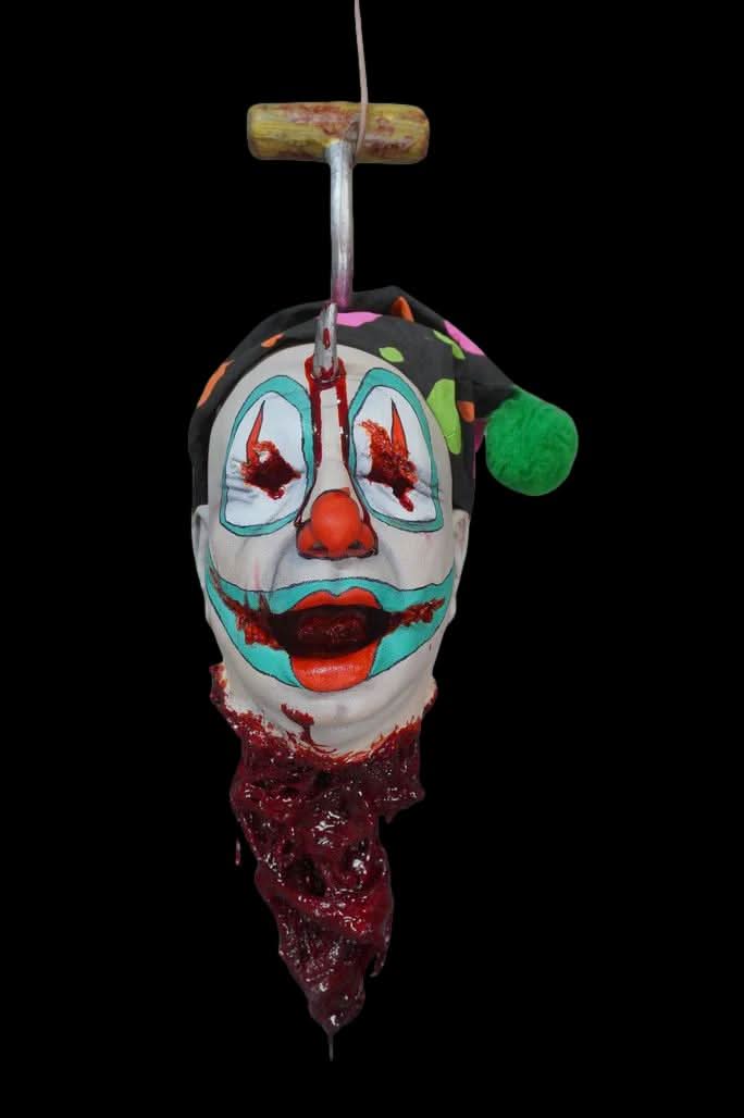 Deadpan Severed Head Clown Dangler – The Horror Dome