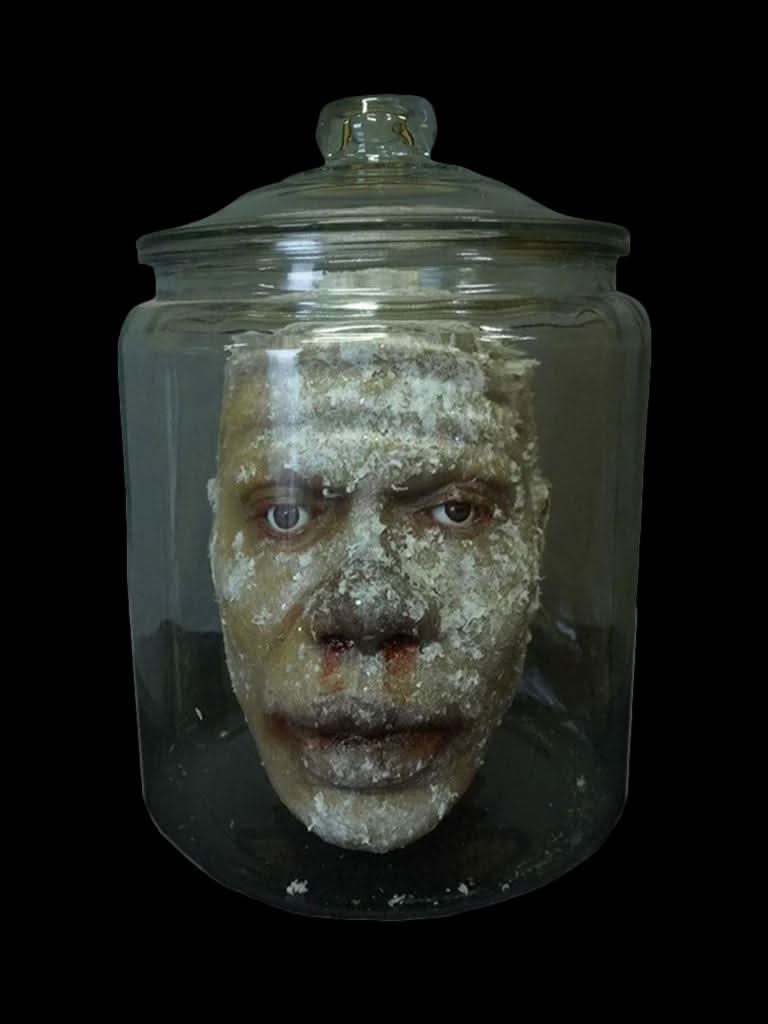 Frozen Richard Head in Jar Halloween Prop – The Horror Dome