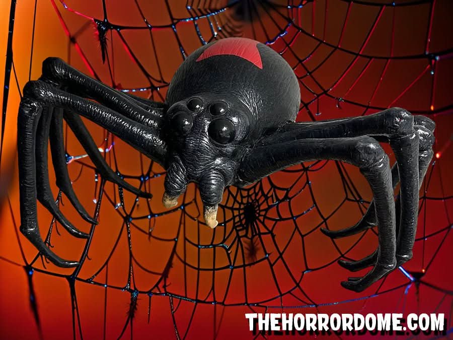 NEW for 2024 "Giant Black Widow Spider" 24" wide, Monster Halloween Pr ...