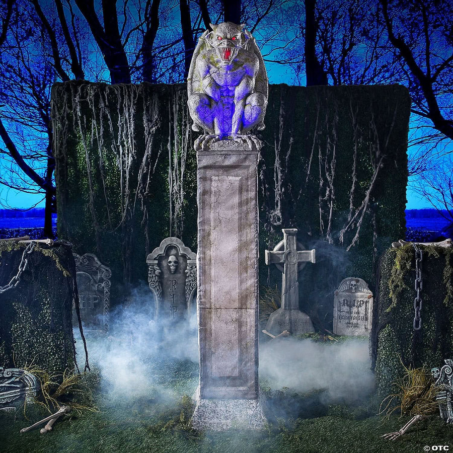 Oversized Gargoyle Pillar Animated Halloween Prop – The Horror Dome
