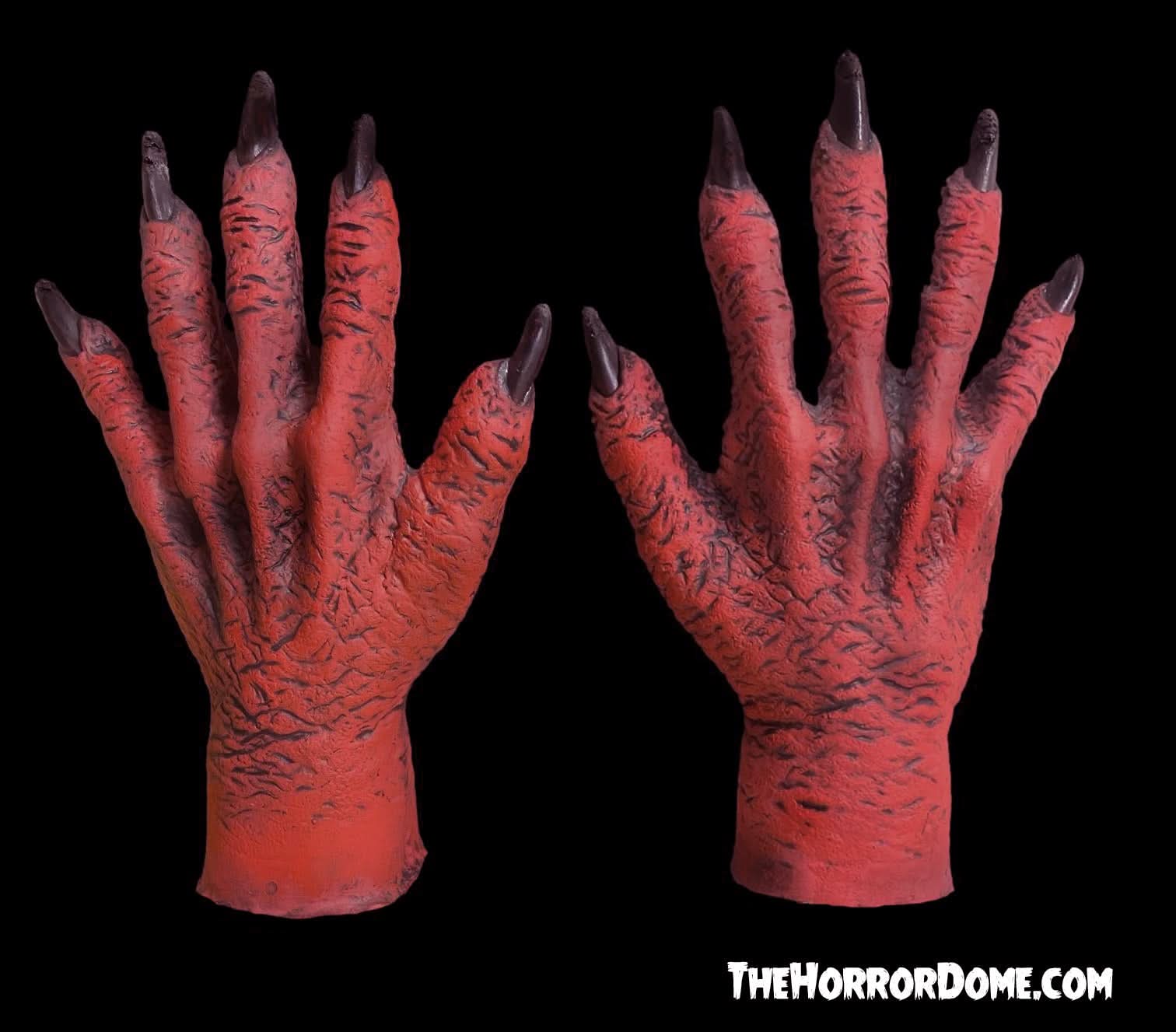 Red Demon Hands" Halloween Costume Accessory – The Horror Dome