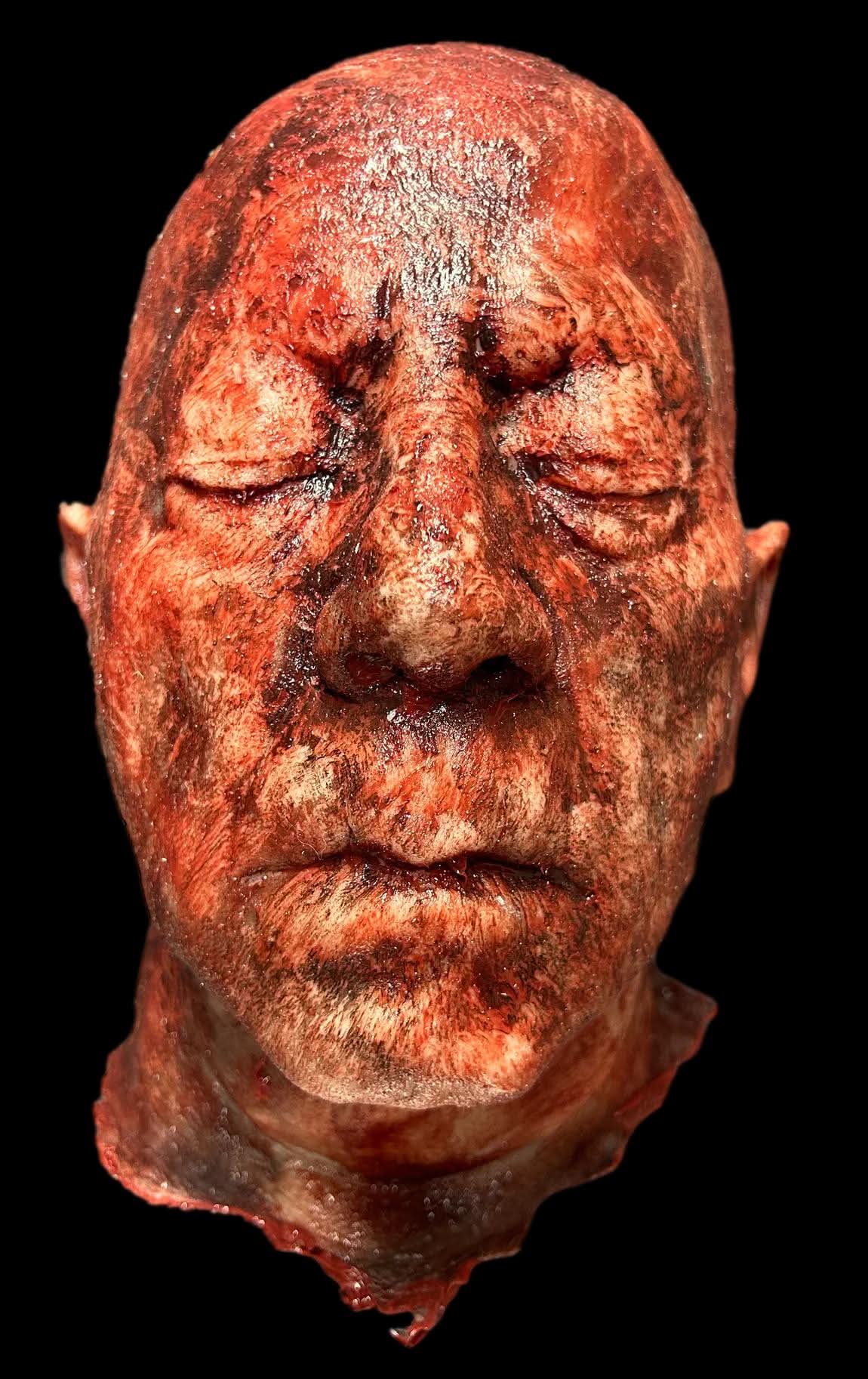 "Silicone Crispy Severed Head" Gory Halloween Prop – The Horror Dome
