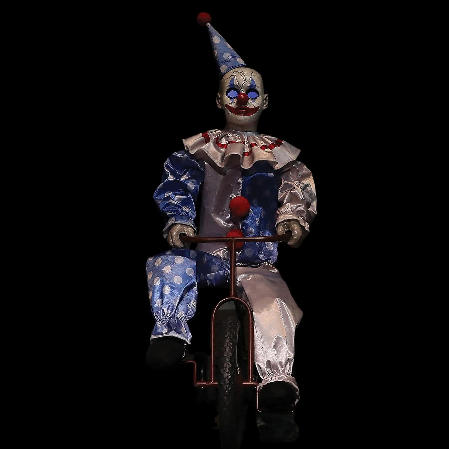 32" Animated Tricycle Clown Doll Electric Animated Halloween Prop – The ...