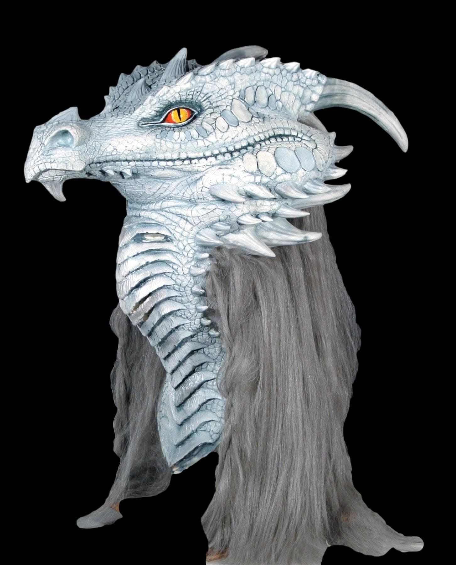 "Ancient White Dragon" Mask – The Horror Dome