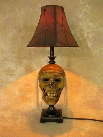 "Desk Lamp with Life-size Corpse Head and Antique Shade" Haunted House ...