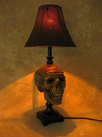 "Desk Lamp with Life-size Corpse Head and Antique Shade" Haunted House ...