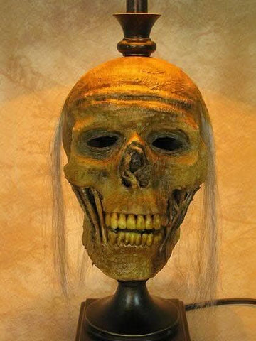 "Desk Lamp with Life-size Corpse Head and Antique Shade" Haunted House ...