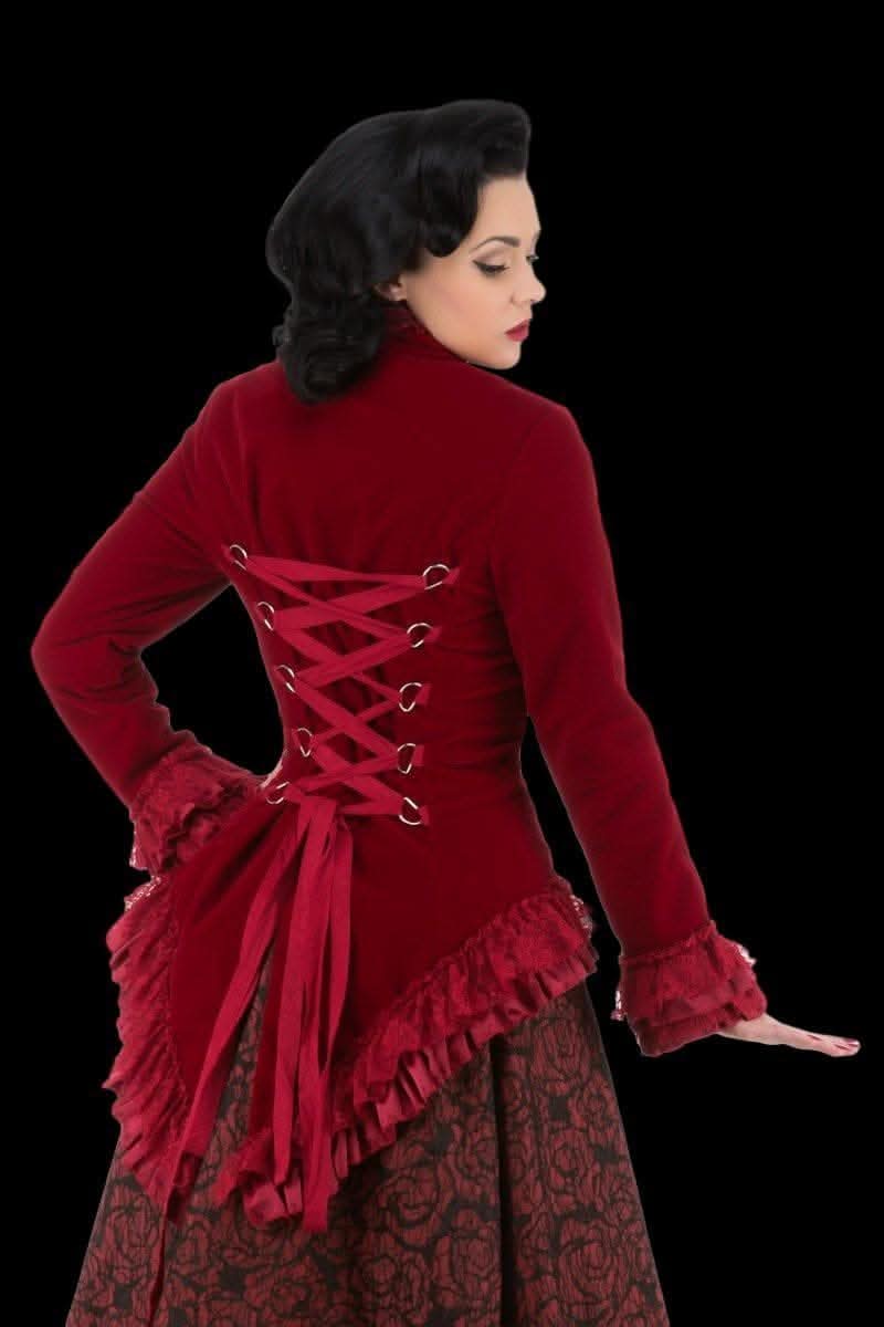 "Gothic Vampiress Jacket in Red Velvet" HD Hollywood Costume – The ...