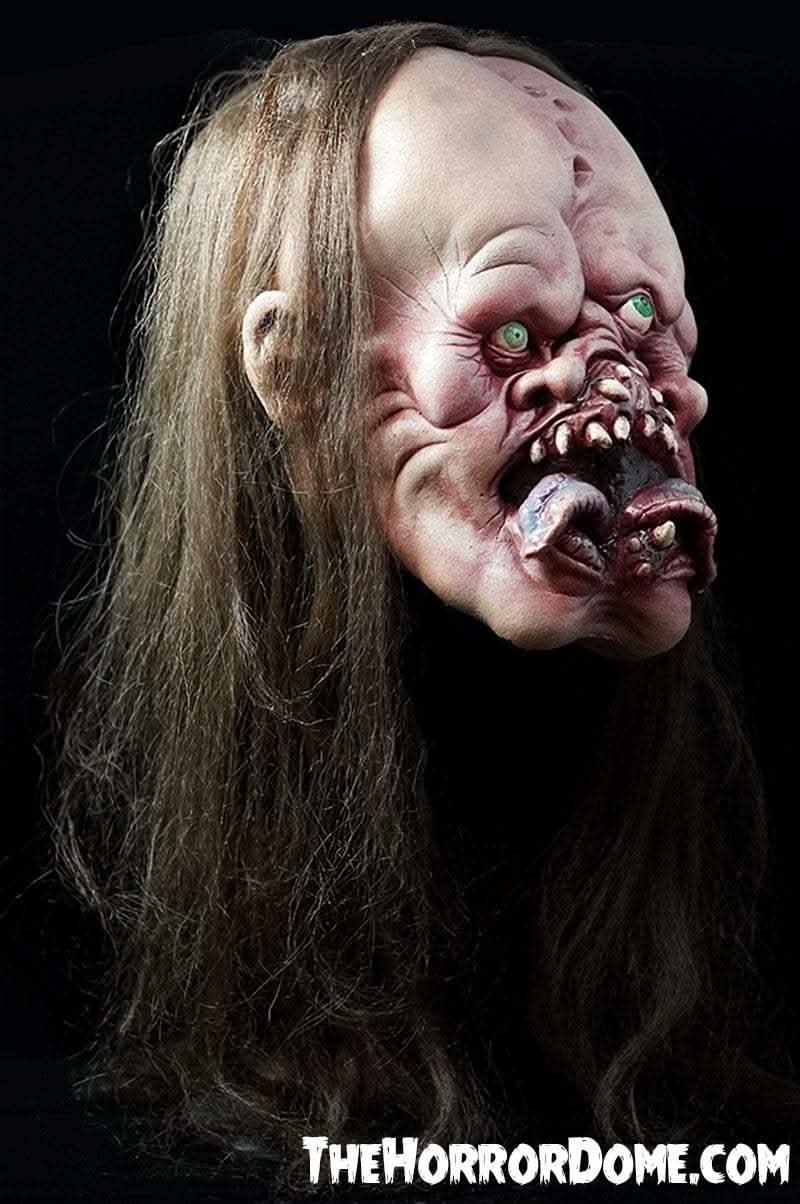 "Inbred" Mutated Ghoul Girl Mask – The Horror Dome