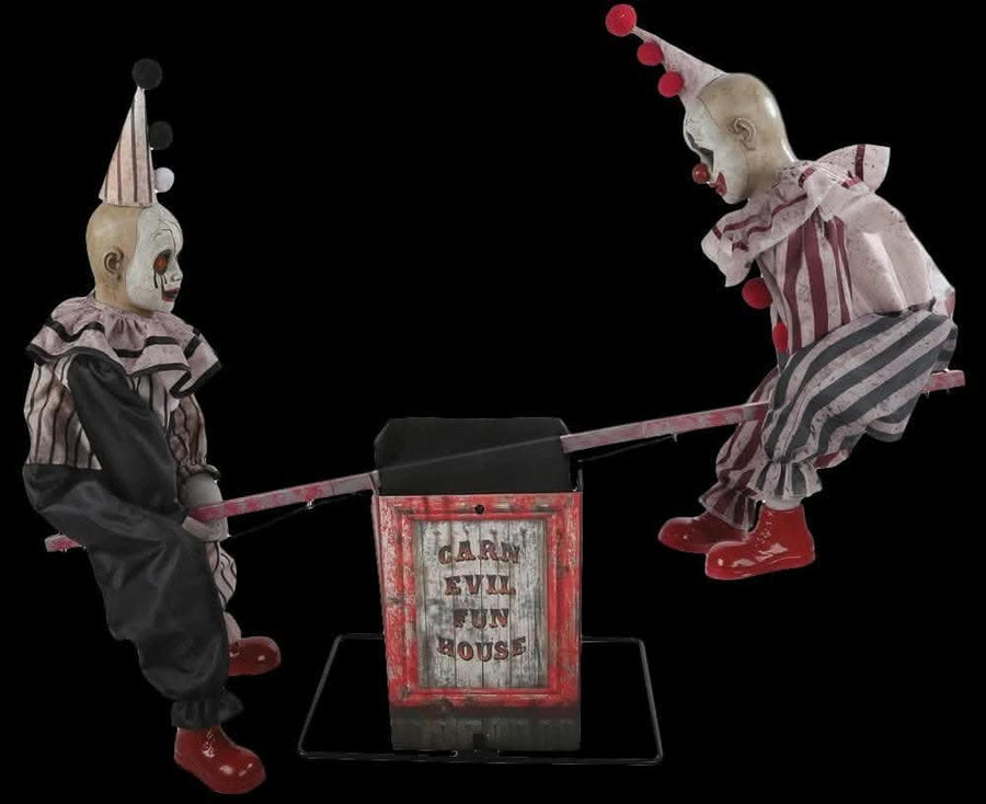 "See Saw Clowns" Electric Halloween Animated Prop – The Horror Dome
