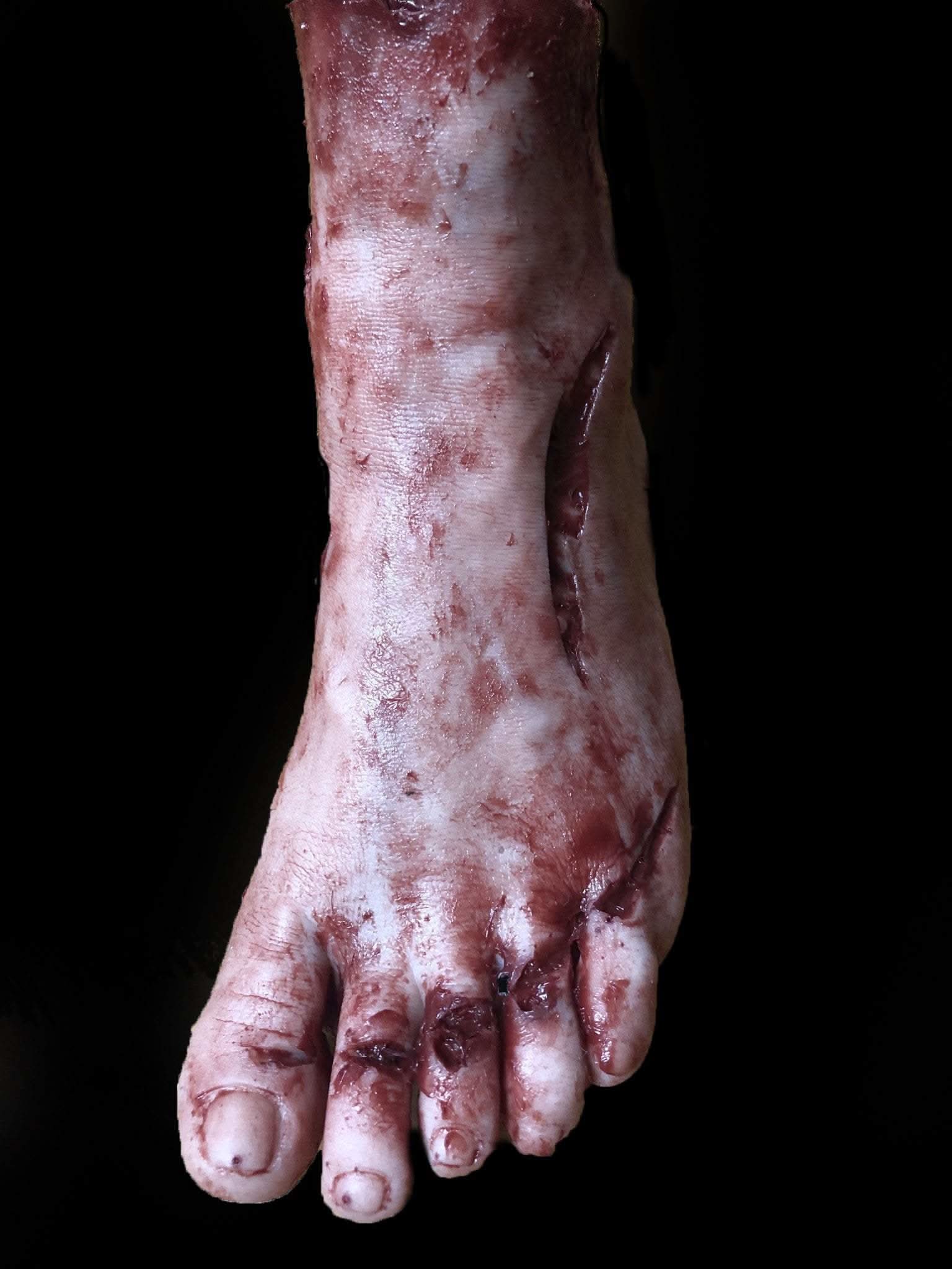 "Silicone Severed Left Female Foot" Body Parts Halloween Prop – The ...