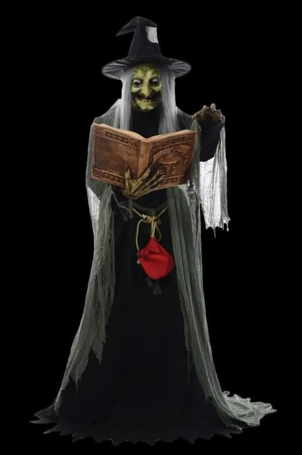 "Spell Speaking Witch" Electric Animated Halloween Prop – The Horror Dome
